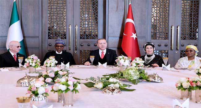 PHOTOS: Erdogan Hosts Buhari In Turkish Presidential Palace – Channels ...