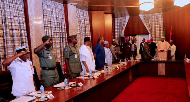 Buhari Holds Security Meeting With Service Chiefs – Channels Television