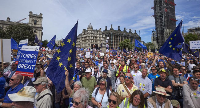 Thousands March In London For Second Brexit Vote – Channels Television