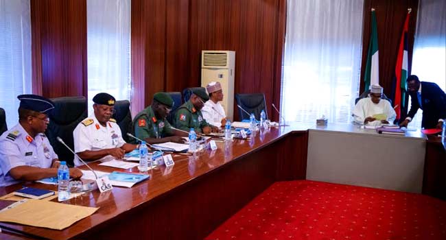 Buhari Meets With Service Chiefs – Channels Television