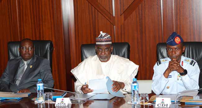 PHOTOS: Acting DSS DG Attends First Security Meeting With Buhari ...