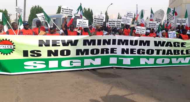 NLC Holds Nationwide Protest Over Minimum Wage – Channels Television