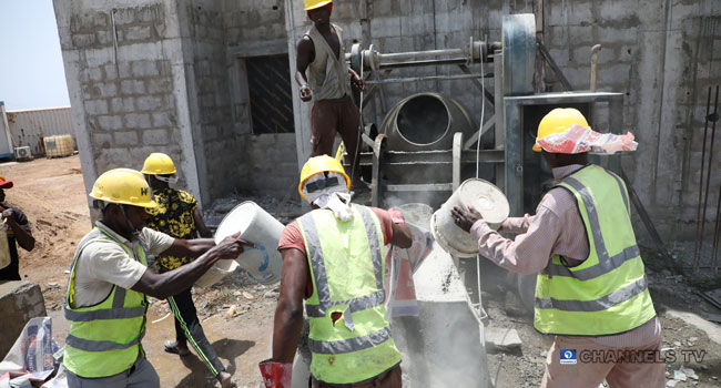 Labourers-working-at-construction-site • Channels Television