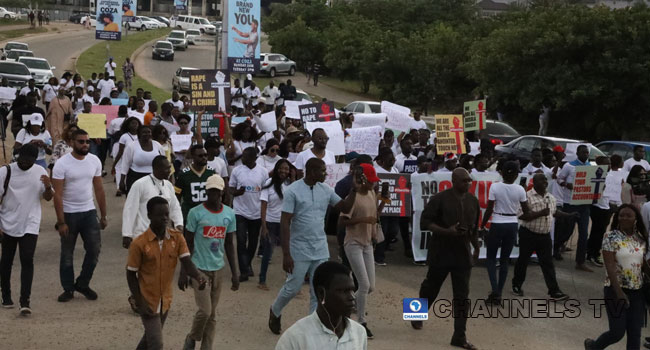 COZA-Protesters-WALK – Channels Television