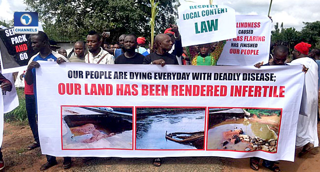 Youths Protest Over Environmental Pollution By Oil Company In Imo ...