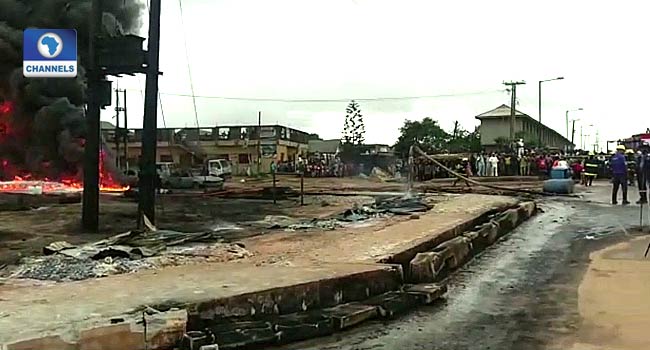 PHOTOS: Vehicles, Properties Destroyed In Lagos Pipeline Explosion ...