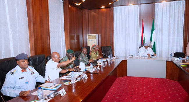 Buhari Receives Security Briefings From Service Chiefs – Channels Television
