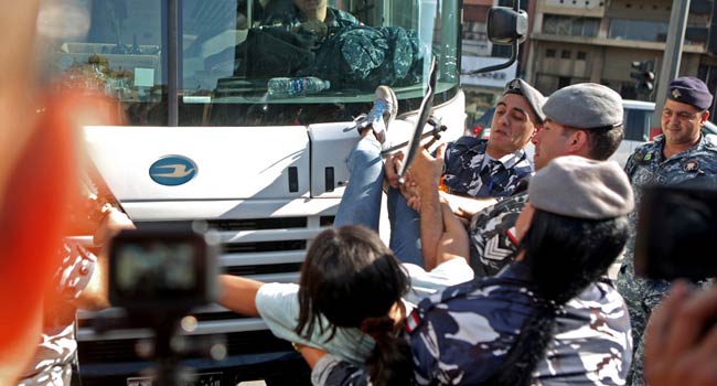 Roads Blocked In Lebanon As Protests Enter Third Week – Channels Television