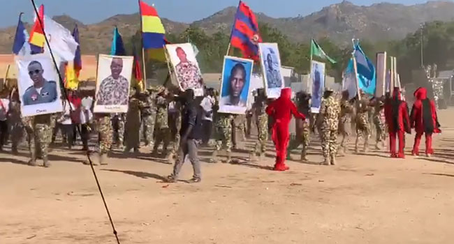 VIDEO: Troops Of Operation Lafiya Dole Honour Their Fallen Heroes – Channels Television