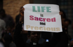 Catholic-Protest-Banner – Channels Television