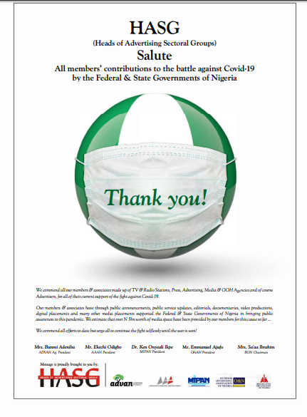 HASG Salutes Member’s Contributions To COVID-19 Fight – Channels Television