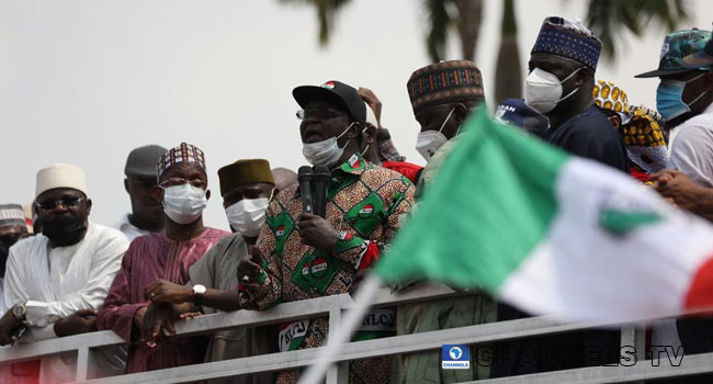 PHOTOS: NLC Protest At Unity Fountain, NASS Over Minimum Wage ...