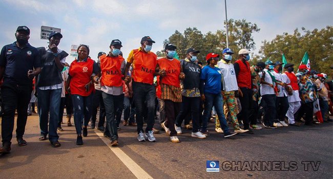 PHOTOS: NLC Protest At Unity Fountain, NASS Over Minimum Wage ...