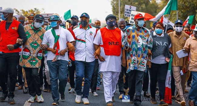 PHOTOS: NLC Protest At Unity Fountain, NASS Over Minimum Wage ...