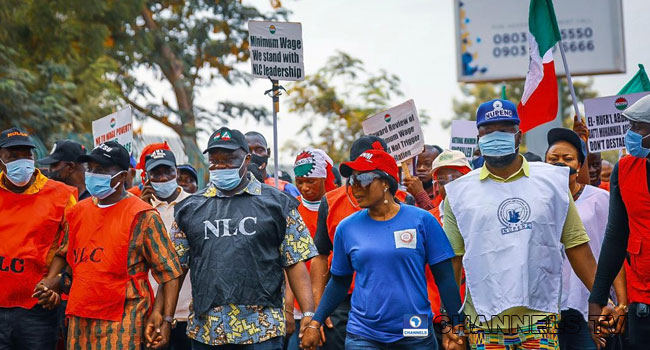 PHOTOS: NLC Protest At Unity Fountain, NASS Over Minimum Wage ...