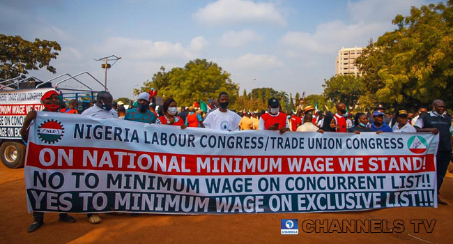 PHOTOS: NLC Protest At Unity Fountain, NASS Over Minimum Wage ...