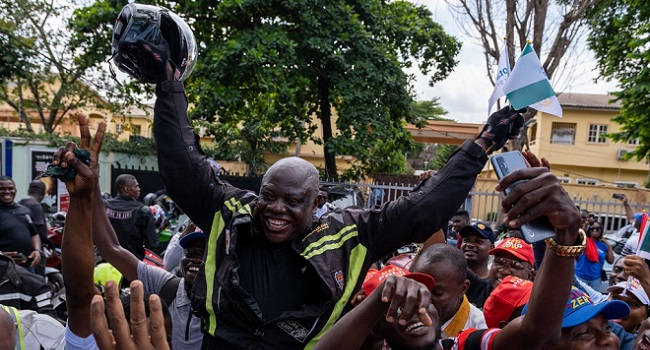 Nigerian Biker Kunle Adeyanju Completes London-To-Lagos Ride For Polio ...
