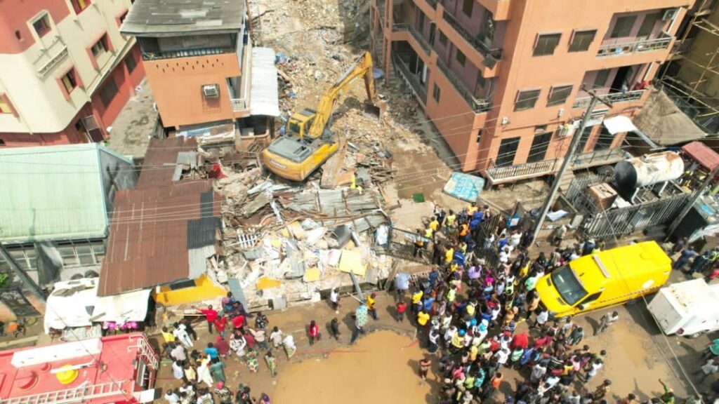 Lagos Building collapse In Mushin Arial shot • Channels Television