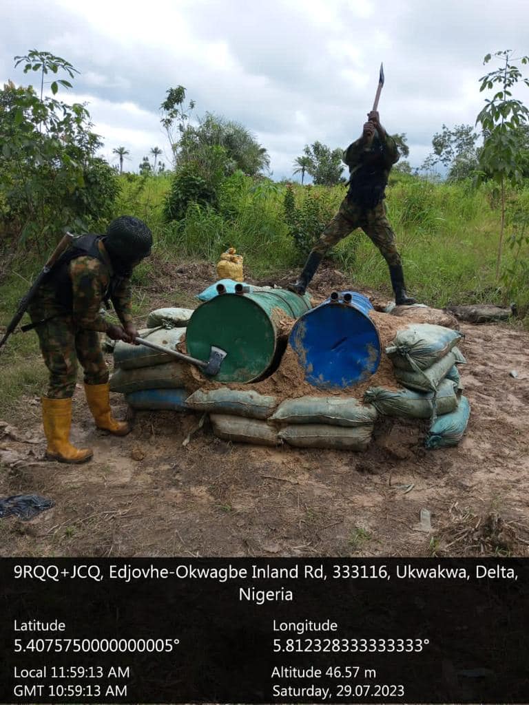 Anti-Oil Theft: Combined Security Forces Dismantle Major Illegal Oil Refinery In Delta ...