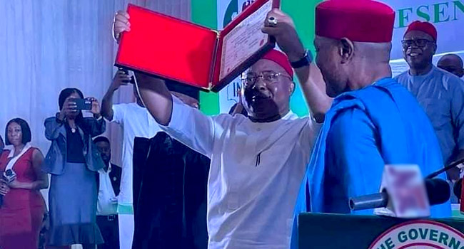 Uzodimma certificate of return 1 • Channels Television