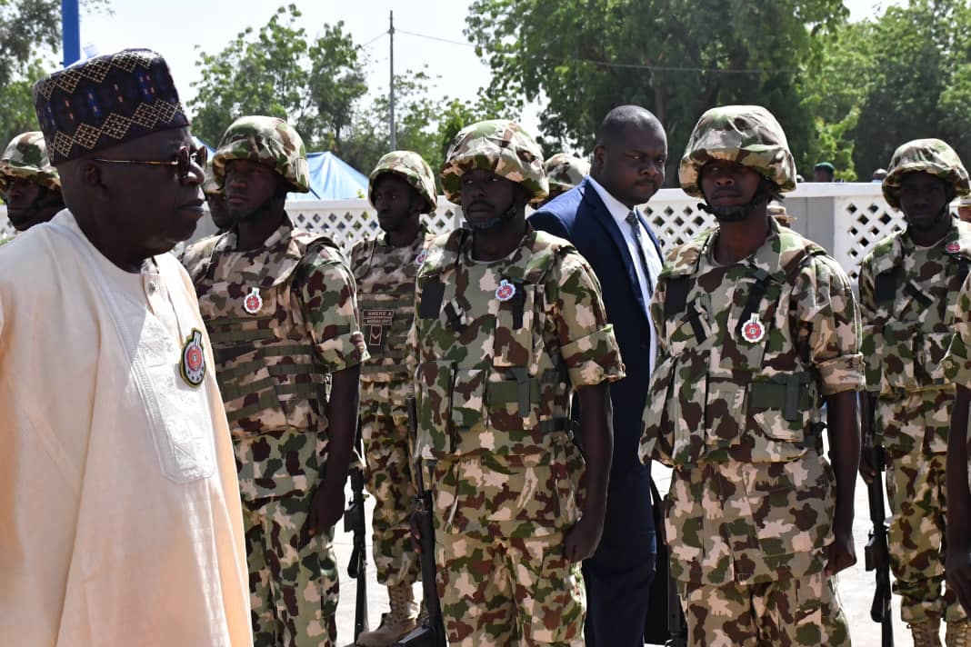 Tinubu Arrives Maiduguri For Chief of Army Staff Conference