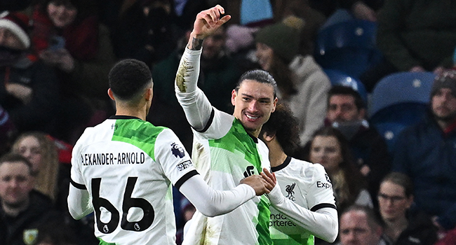 Liverpool Move To EPL Summit As Nunez Ends Goal Drought • Channels ...