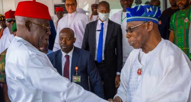 Tinubu, Obasanjo Attend Uzodimma's Inauguration For Second Term • Channels Television