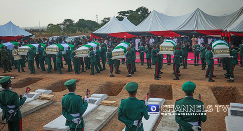 Delta 17: Tinubu, Govs Pay Final Respects As Military Buries Gallant ...
