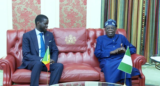 Tinubu Welcomes Senegal President Faye In State House • Channels Television