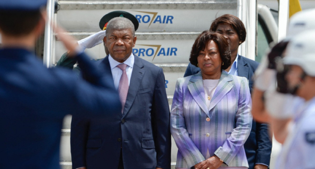 This handout picture released by the G20 press office shows Angola's ...